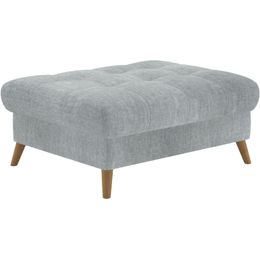 Hockerbank MR. COUCH, B:102cm H:46cm T:82cm, silber, Dolce (100% Polyester), Hocker, "Blackburn II", Passend zu der Garnitur, mit Kaltschaum, bis 140