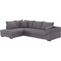 Ecksofa MR. COUCH, B:303cm H:86cm T:202cm, grau, Stripes (92% Polyester / 8% Nylon), Wohnzimmer, Sofas, "Allegro DuraFlex, L-Form",