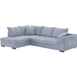 Ecksofa MR. COUCH, B:303cm H:86cm T:202cm, blau, Memphis (Grundgewebe - 100% Polyester; Nutzschicht- 90% Polyester / 10% Polyamide), Wohnzimmer,