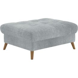 Hockerbank MR. COUCH, B:102cm H:46cm T:82cm, silber, Dolce (100% Polyester), Hocker, "Blackburn II", Passend zu der Garnitur, wahlweise mit Kaltschaum