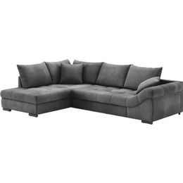 Ecksofa MR. COUCH, B:303cm H:86cm T:202cm, schwarz, Memphis (Grundgewebe - 100% Polyester; Nutzschicht- 90% Polyester / 10% Polyamide), Wohnzimmer,