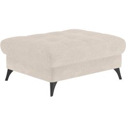 Hockerbank MR. COUCH, B:102cm H:46cm T:82cm, beige, Stripes (92% Polyester / 8% Nylon), Hocker, "Blackburn II", Passend zu der Garnitur, wahlweise
