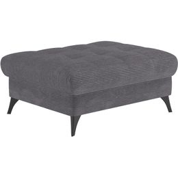 Hockerbank MR. COUCH, B:102cm H:46cm T:82cm, grau, Stripes (92% Polyester / 8% Nylon), Hocker, "Blackburn II", Passend zu der Garnitur, wahlweise mit
