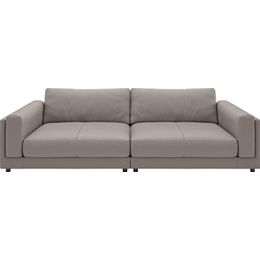 Big-Sofa 3C CANDY, B:294cm H:85cm T:150cm, silber, 100% Leder, Sofas, "Karalis mit extra großer Sitztiefe, elegantes Mega Sofa zum Relaxen", auch in