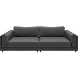 Big-Sofa 3C CANDY, B:294cm H:85cm T:150cm, grau, 100% Leder, Sofas, "Karalis mit extra großer Sitztiefe, elegantes Mega Sofa zum Relaxen", auch in