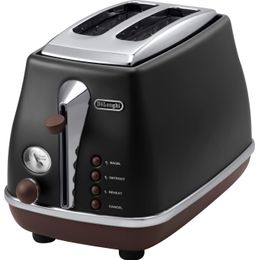 De'Longhi DE'LONGHI Toaster "CTOV 2003.BK", B:18,5cm H:20,5cm T:32cm, schwarz, Toaster