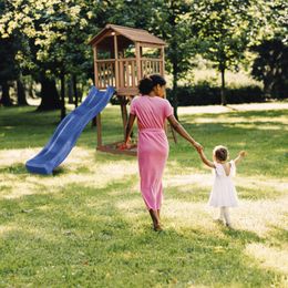 AXI Kinder Spielturm "Beach Tower", braun, Holz, Kunststoff, B:111,2cm H:241,9cm T:349cm, Spieltürme, mit Rutsche