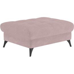 Hockerbank MR. COUCH, B:102cm H:46cm T:82cm, rosa, Stripes (92% Polyester / 8% Nylon), Hocker, "Blackburn II", Passend zu der Garnitur, wahlweise mit
