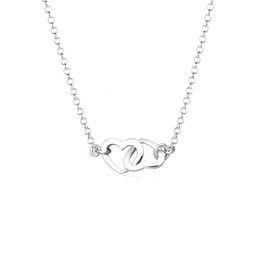 Elli Damen Kette mit Anhänger "Herz Liebe 925 Sterling Silber", 45, ohne Stein, Silber 925 (Sterlingsilber), L: 45, silber, Silber 925