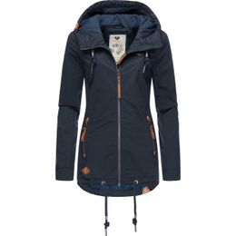 Ragwear Damen Outdoorjacke "Zuzka", blau, Gr. XS, Au&szlig;enmaterial: 100% Polyester; Innenfutter: 100% Polyester, Jacken, stylische &Uuml;bergangsjacke mit