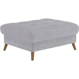 Hockerbank MR. COUCH, B:102cm H:46cm T:82cm, grau, Stripes (92% Polyester / 8% Nylon), Hocker, "Blackburn II", Passend zu der Garnitur, wahlweise mit