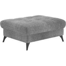Hockerbank MR. COUCH, B:102cm H:46cm T:82cm, grau, Dolce (100% Polyester), Hocker, "Blackburn II", Passend zu der Garnitur, wahlweise mit Kaltschaum