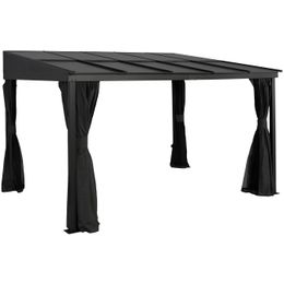 Terrassendach Sojag, B:364cm T:248cm, grau, Aluminium, Terrassen&uuml;berdachungen, "St. Barthelemy 8x12"
