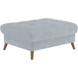 Hockerbank MR. COUCH, B:102cm H:46cm T:82cm, blau, Stripes (92% Polyester / 8% Nylon), Hocker, "Blackburn II", Passend zu der Garnitur, mit