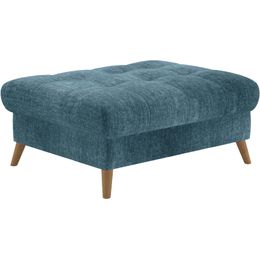 Hockerbank MR. COUCH, B:102cm H:46cm T:82cm, blau, Dolce (100% Polyester), Hocker, "Blackburn II", Passend zu der Garnitur, mit Kaltschaum, bis 140
