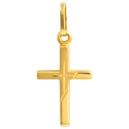 Firetti Damen Kreuzanhänger "Schmuck Geschenk Gold 333 Halsschmuck Anhänger für Halskette Kreuz", Gelbgold 333, 0,25 g, gold, Gelbgold 333,
