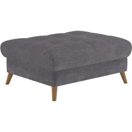 Hockerbank MR. COUCH, B:102cm H:46cm T:82cm, grau, Stripes (92% Polyester / 8% Nylon), Hocker, "Blackburn II", Passend zu der Garnitur, wahlweise mit