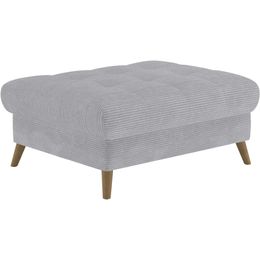 Hockerbank MR. COUCH, B:102cm H:46cm T:82cm, grau, Stripes (92% Polyester / 8% Nylon), Hocker, "Blackburn II", Passend zu der Garnitur, mit