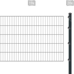 Arvotec Einstabmattenzaun "ESSENTIAL 100 zum Aufschrauben", H/L: 100cm x 38m, Pfosten: 20 Stk., grau, Zaunelemente, Zaunh&ouml;he 100 cm, Zaunl&auml;nge 2 - 60