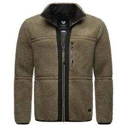 Plüschjacke Ragwear "Noory", Herren, Gr. M (50), braun, Plüsch, Material: 100% Polyester, sportlich, gerade hüftlang, hoch geschlossener Ausschnitt, Langarm Ärmel ohne Ärmelschlitz abgesteppte Kante, Jacken, Herren Basic Teddy-Fleece Jacke