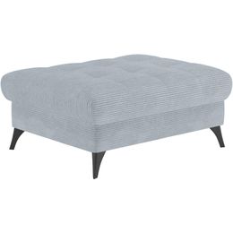 Hockerbank MR. COUCH, B:102cm H:46cm T:82cm, blau, Stripes (92% Polyester / 8% Nylon), Hocker, "Blackburn II", Passend zu der Garnitur, mit