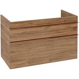 Villeroy & Boch Villeroy und Boch Venticello Waschtisch-Unterschrank A92805RH 95,3x59x50,2cm, Becken rechts, Griff Copper, Kansas Oak