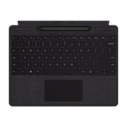 Microsoft Tastatur QWERTZ Deutsch Wireless mit Hintergrundbeleuchtung Surface Pro X Signature Keyboard + Slim Pen