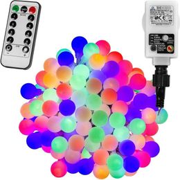 VOLTRONIC - 100 led Lichterkette Party, bunt, Adapter, fb