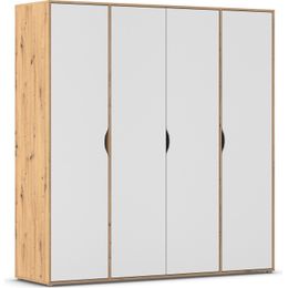 Drehtürenschrank Rauch "Kleiderschrank Schrank Garderobe Wäscheschrank NARAI viel Stauraum", weiß (eiche artisan, alpinweiß), B:187cm H:194cm T:53cm, Holzwerkstoff, Schränke, Griffausfräsungen für eine grifflose Optik TOPSELLER MADE IN GERMANY