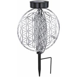 etc-shop Solar Lampe Outdoor Solarleuchte orientalisch led Garten Laterne Außen mit Lichteffekt Lebensblume, 1x led warmweiß, DxH 20x31 cm, Terrasse