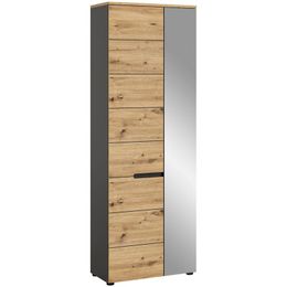 ebuy24 Canu Kleiderschrank 1 Tür Eiche Dekor, Spiegel.