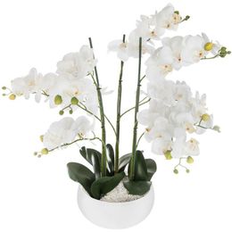 Künstliche Orchidee - weißer Keramiktopf h 65 cm Atmosphera Créateur D'intérieur