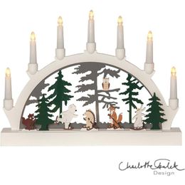 Led Schwibbogen ,Forest Friends, 7-flammig, Batterie, Tiermotive, Holz - STAR TRADING