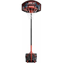 Spetebo Basketballständer fahrbar - höhenverstellbar 138-250 cm - Basketball Korb mobil