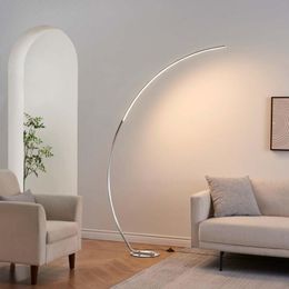 Große bogenförmige dimmbare LED-Stehleuchte Chrom 170 cm - Thalia