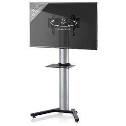 Vcm TV Standfuß mit Zwischenboden Alu Fernseh Ständer Maße ca. H, 174 x B. 90 x T. 72 cm- Stadino Maxi