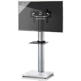 Vcm TV Standfuß mit Zwischenboden Alu Fernseh Ständer Maße ca. H. 174 x B. 68 x T. 54 cm – Onu