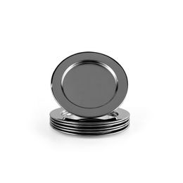 ECHTWERK Dekorative Glasuntersetzer 6tlg - schwarz