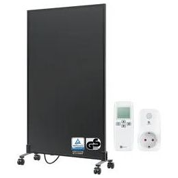 Bringer® Infrarotheizung Standgerät - 700 (BRIH700) / BRTS: Smart Thermostat und Fernbedienung / Schwarz
