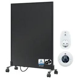 Bringer® Infrarotheizung Standgerät - 450 (BRIH450) / BRTF: Funk Thermostat und Fernbedienung / Schwarz