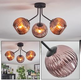 hofstein Koyoto Deckenleuchte Glas 15 cm Kupferfarben, 3-flammig