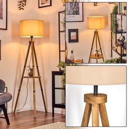 hofstein Soungou Stehleuchte 38 cm Braun, Naturfarben, Schwarz, 1-flammig