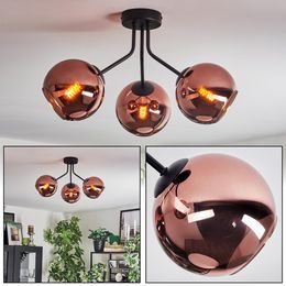 hofstein Ripoll Deckenleuchte Glas 15 cm Kupferfarben, 3-flammig