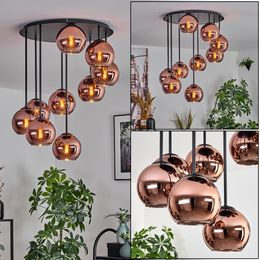 hofstein Koyoto Deckenleuchte Glas 15 cm Kupferfarben, 9-flammig