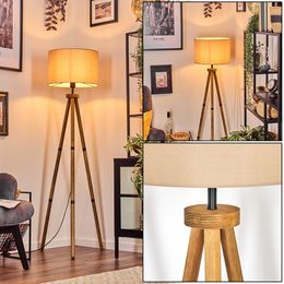 hofstein Soungou Stehleuchte 38 cm Holz dunkel, Schwarz, 1-flammig