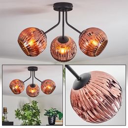 hofstein Ripoll Deckenleuchte Glas 15 cm Kupferfarben, 3-flammig
