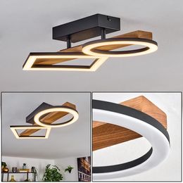 hofstein Tavon Deckenleuchte LED Holz dunkel, Schwarz, 1-flammig