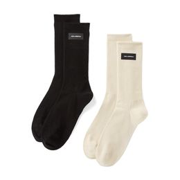 K by KARL LAGERFELD Karl Lagerfeld Socken 'Essential' Damen Gr&ouml;&szlig;e 36/41 creme / schwarz