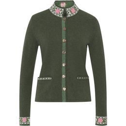 Reitmayer Strickjacke mit Jacquard-Muster Gr&uuml;n (Gr&ouml;&szlig;e: 42)