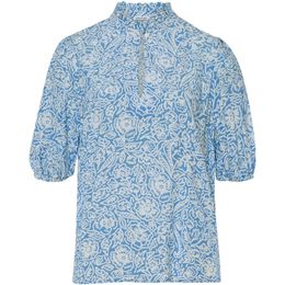 Seidensticker Halbarm-Bluse mit R&uuml;schenkragen Bleu (Gr&ouml;&szlig;e: 34)